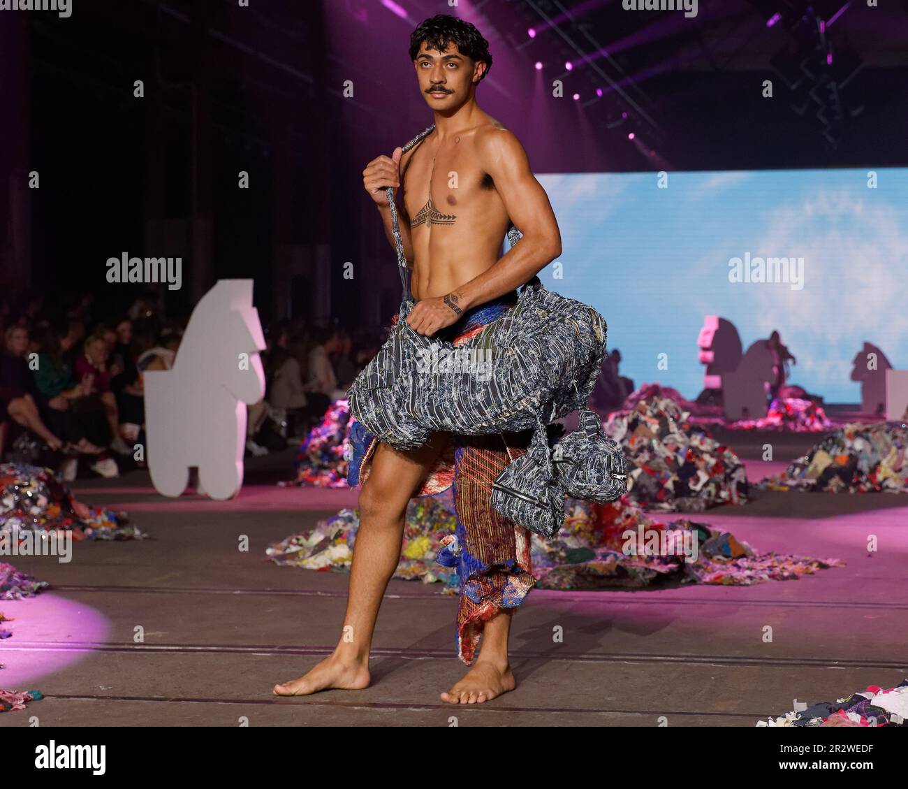 A model walks the runway during the IORDANES SPYRIDON GOGOS show during ...