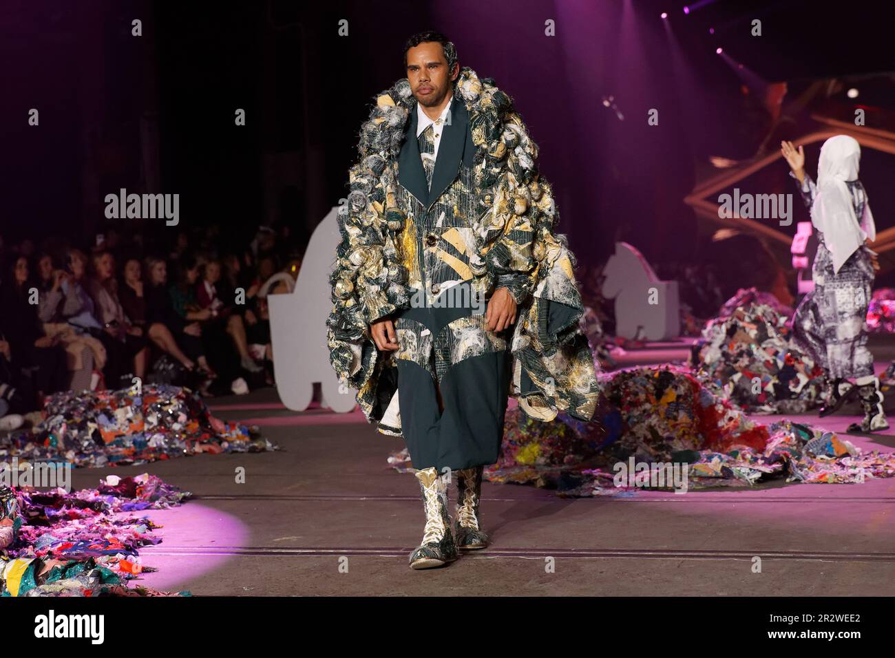 A model walks the runway during the IORDANES SPYRIDON GOGOS show during ...
