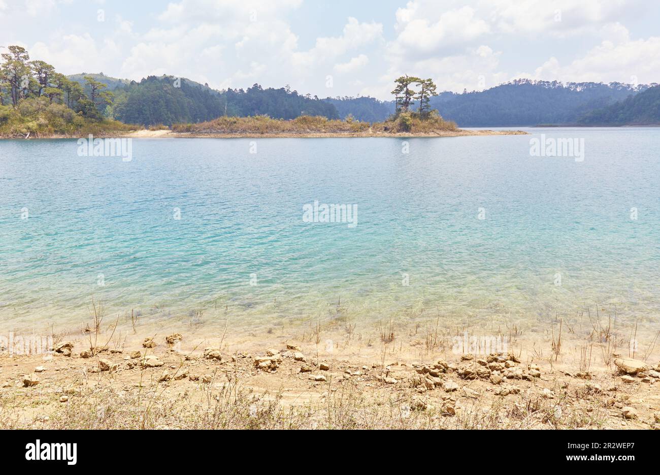 The stunning deep blue lakes of Montebello Lakes National Park in ...