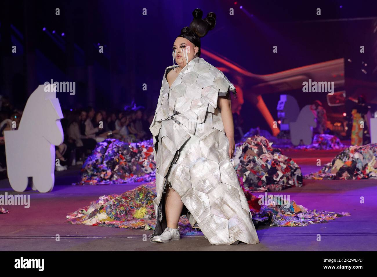 A model walks the runway during the IORDANES SPYRIDON GOGOS show during ...
