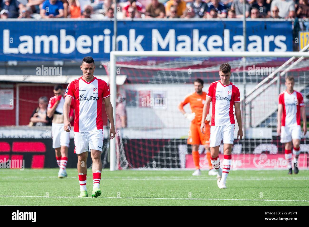 EMMEN - (lr) Lucas Bernadou or FC Emmen, Oussama Darfalou or FC Emmen ...