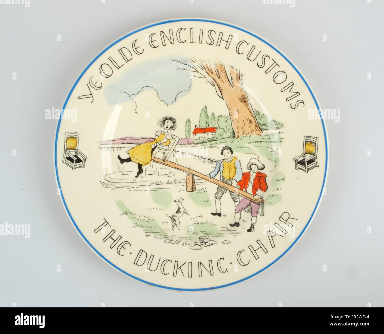 1930s Burgess and Leigh Burleigh "The Ducking Chair" Ye Olde English ...