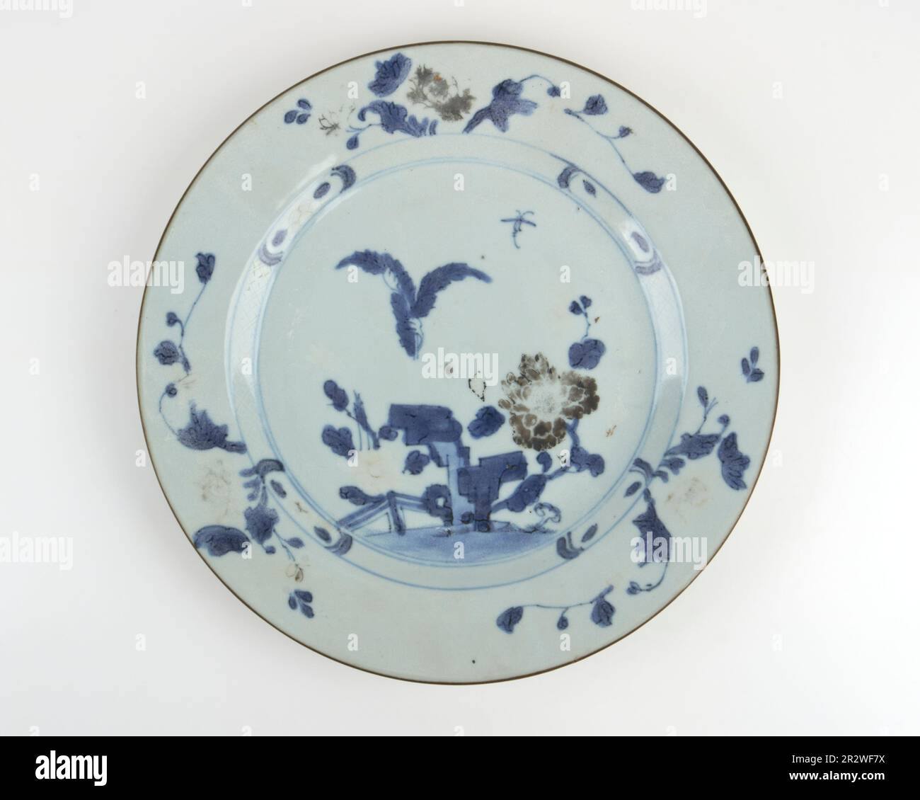 Antique 18c. Chinese blue & white Nanking Cargo Plantain pattern ...