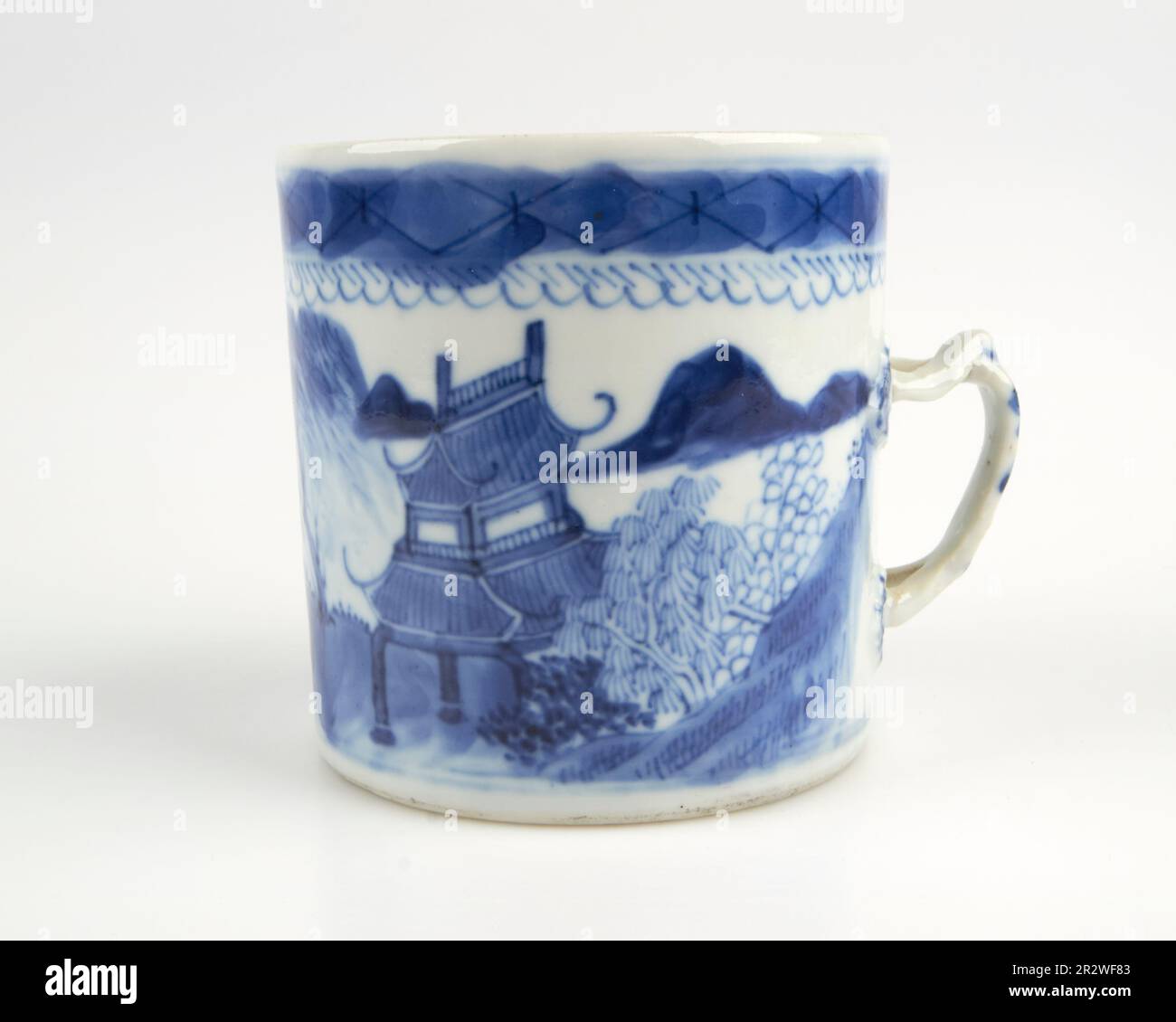 Antique 18th century Chinese blue and white porcelain mug Stock Photo ...