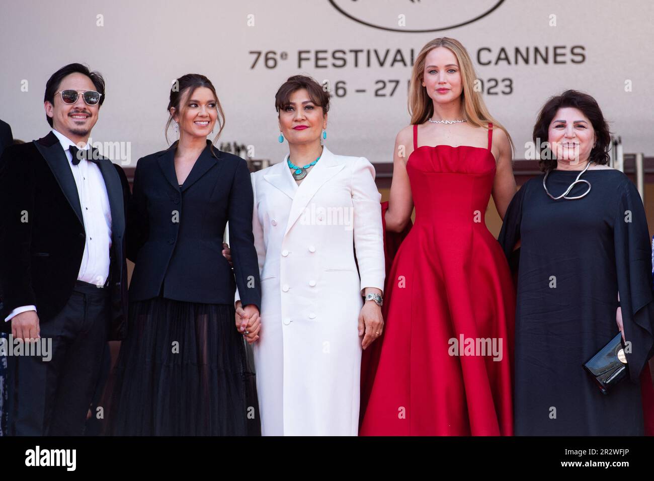 Cannes, France. 21st May, 2023. Jennifer Lawrence, Sahra Mani, Justine ...