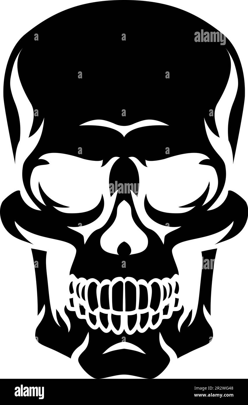 Skull Grim Reaper Cartoon Skeleton Head Stock Vector Image & Art - Alamy