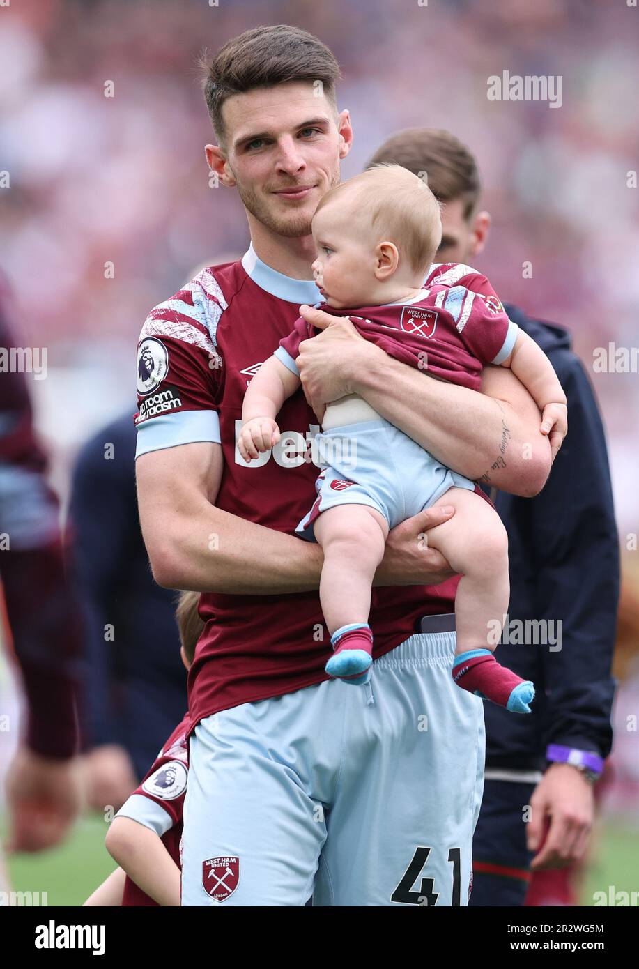 London, UK. 21st May, 2023. Declan Rice of West Ham United walks around ...