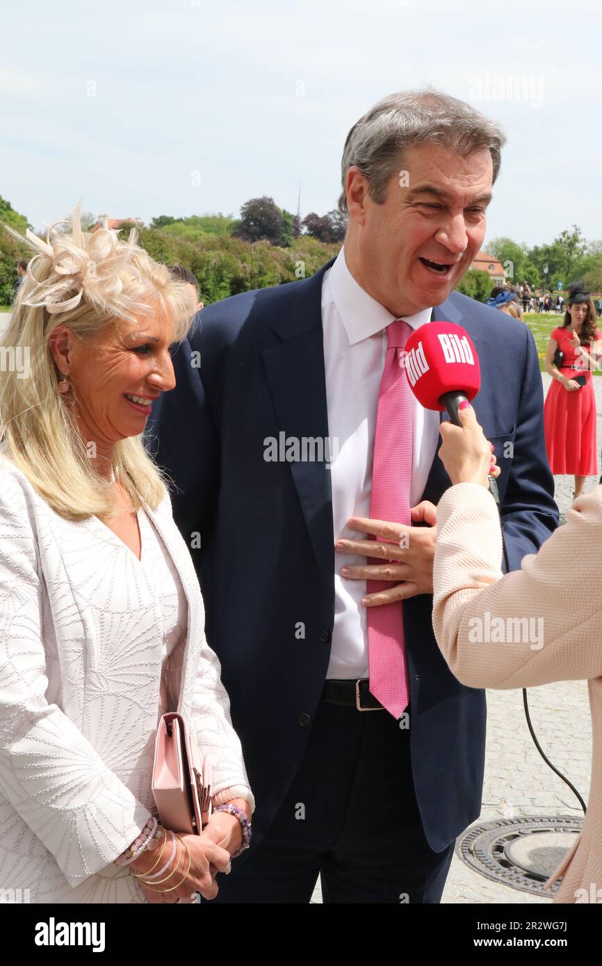 MUNICH, Germany - 20. MAY 2023: Minister Präsident Markus SODER has ...