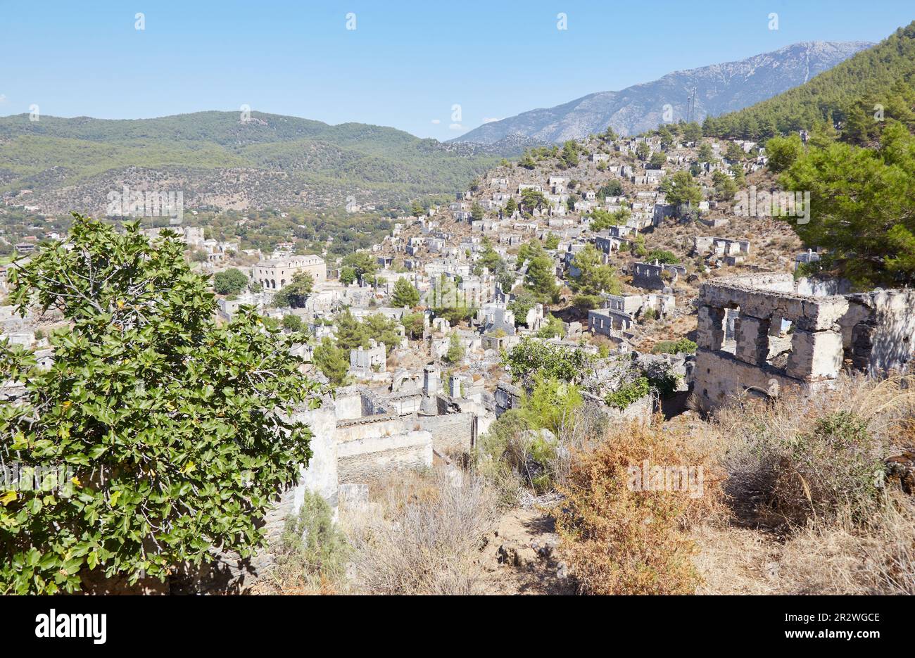 The ghost town of Kayakou outside of Fethiye, Turkey was once a ...