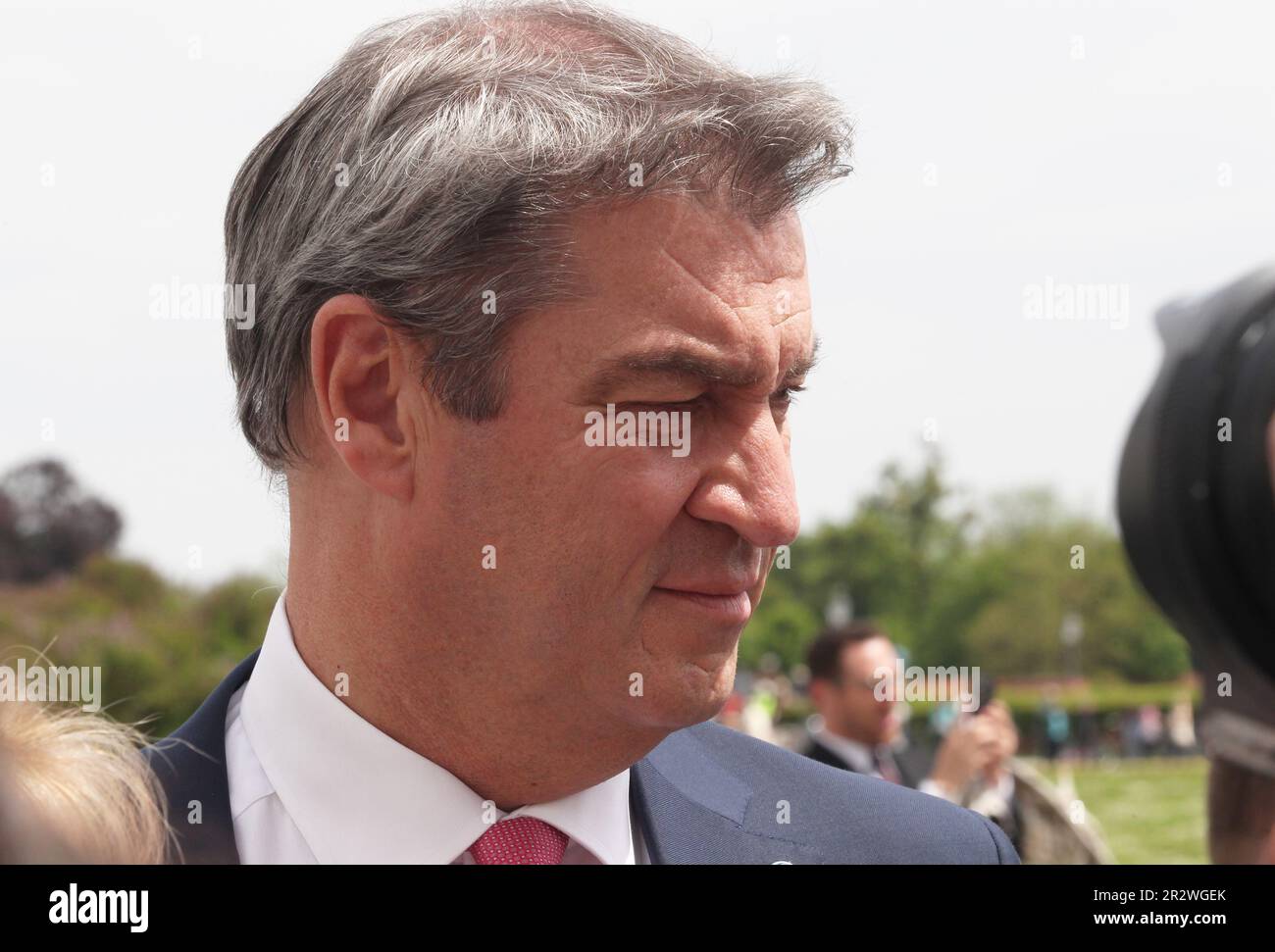 MUNICH, Germany - 20. MAY 2023: Minister PrŠsident Markus SODER has ...