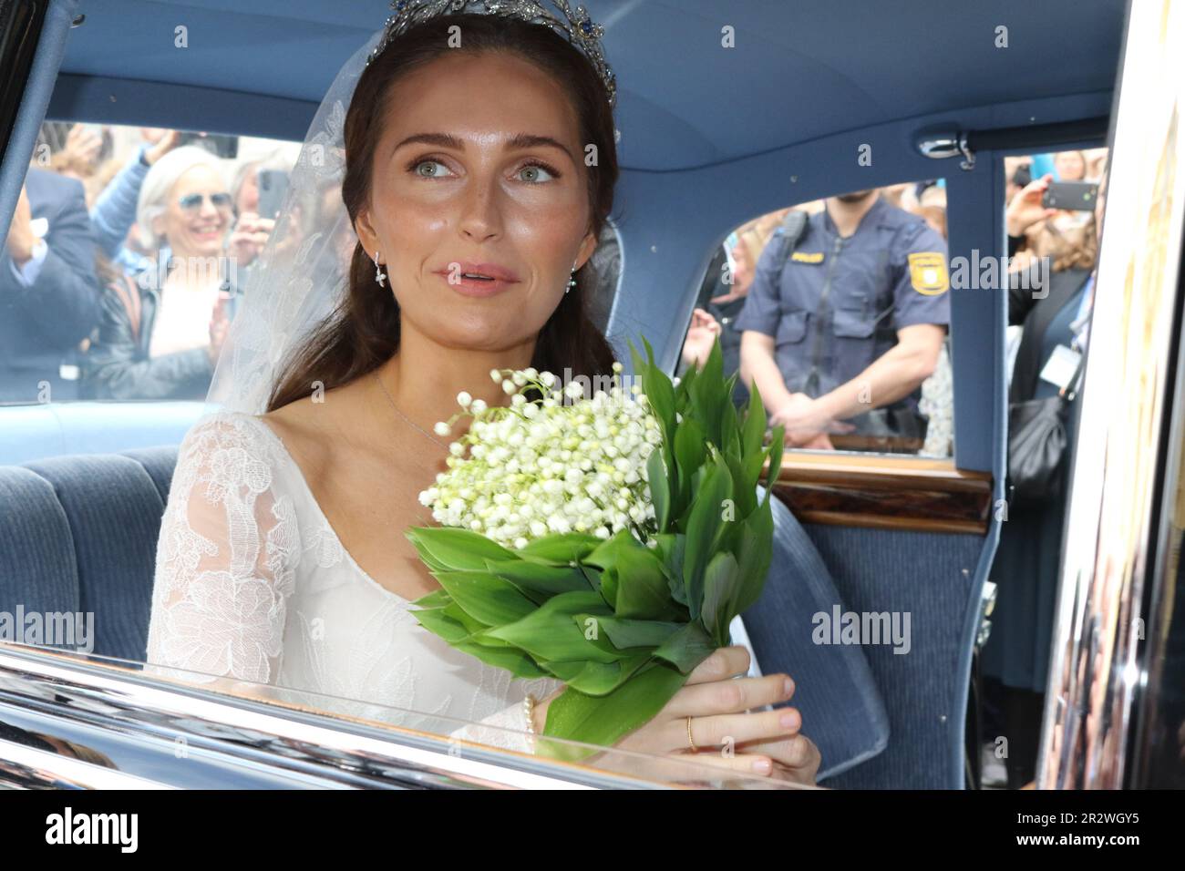 MUNICH, Germany - 20. MAY 2023: the bride, Sophie-Alexandra Princess of ...