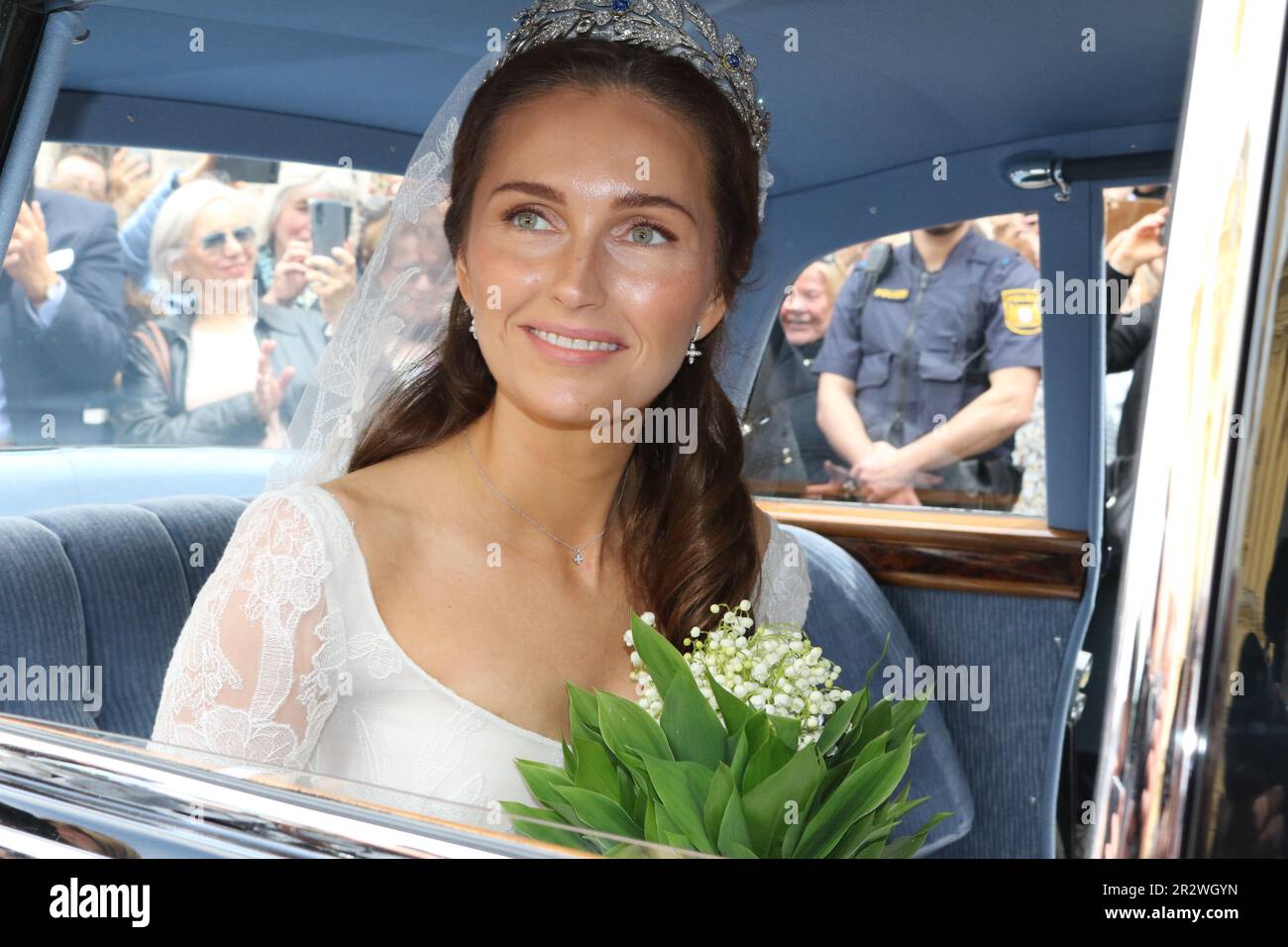 MUNICH, Germany - 20. MAY 2023: the bride, Sophie-Alexandra Princess of ...