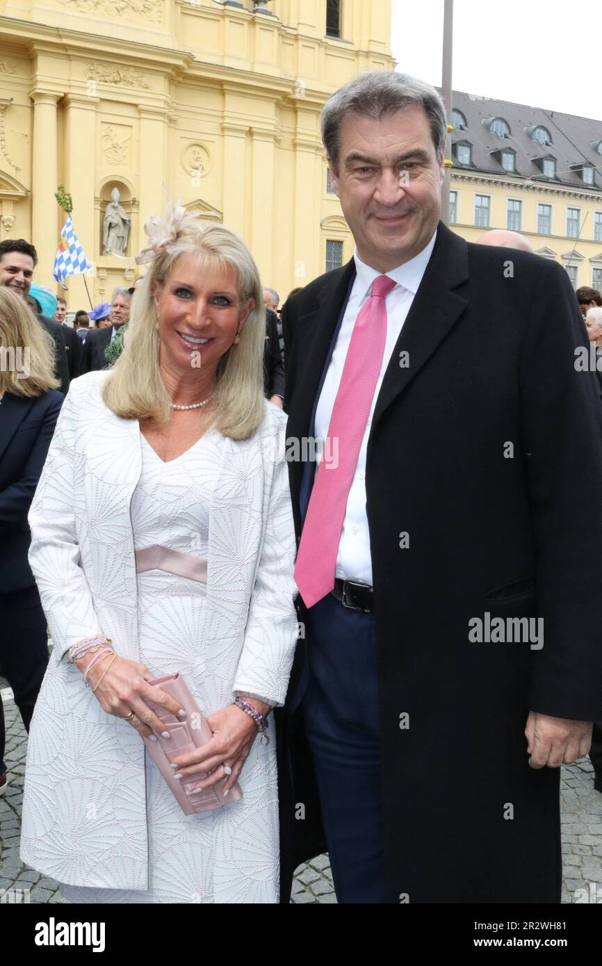 MUNICH, Germany - 20. MAY 2023: Minister Präsident Markus SODER has ...
