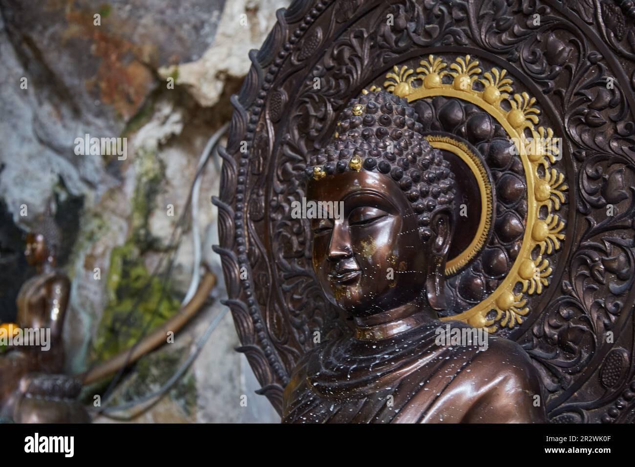 The majestic Tiger Cave Temple of Krabi, Thailand, home to caves ...
