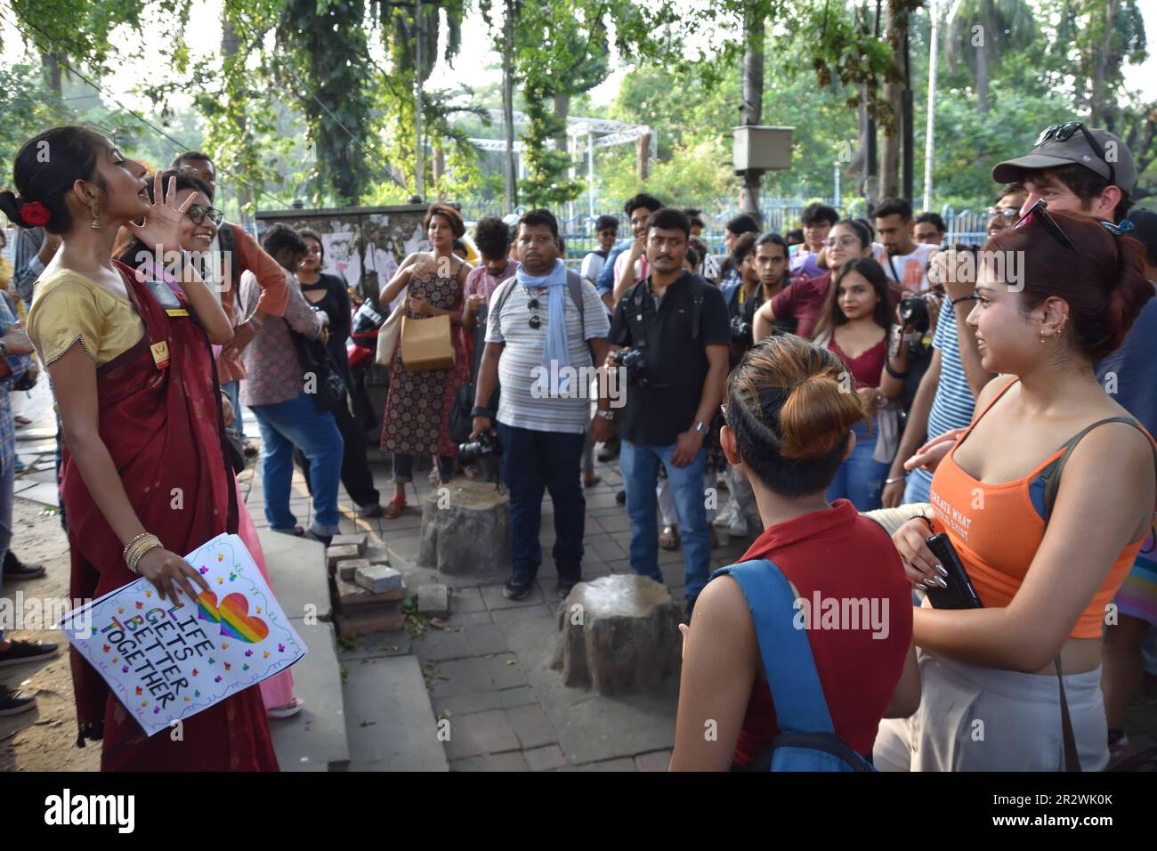 May 21, 2023, Kolkata, India: LGBTQ community take part during a rally ...