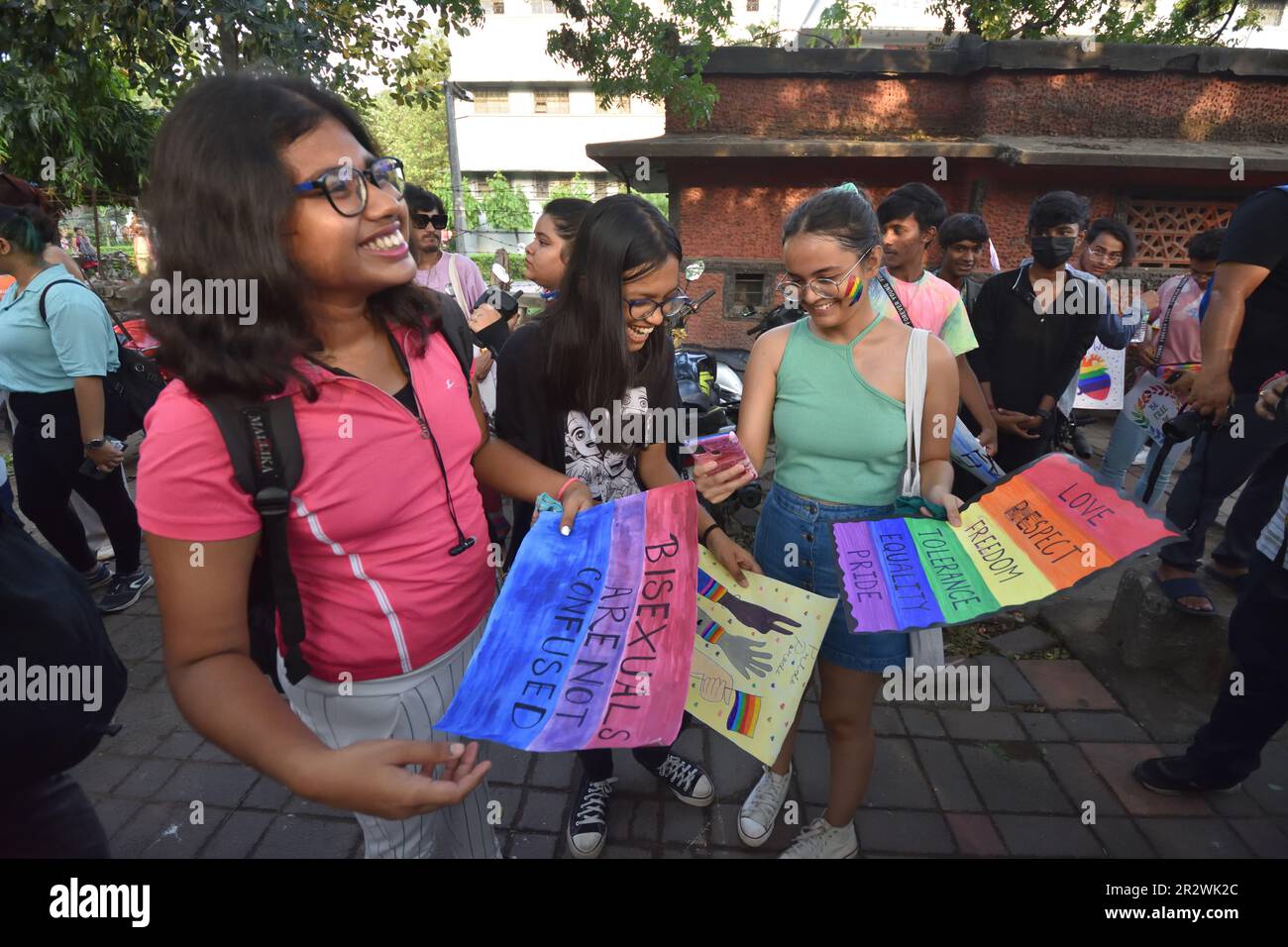 May 21, 2023, Kolkata, India: LGBTQ community take part during a rally ...