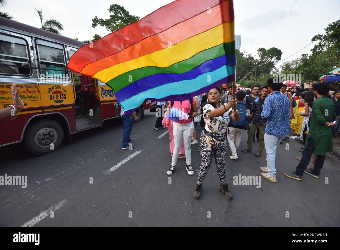 May 21, 2023, Kolkata, India: LGBTQ community take part during a rally ...