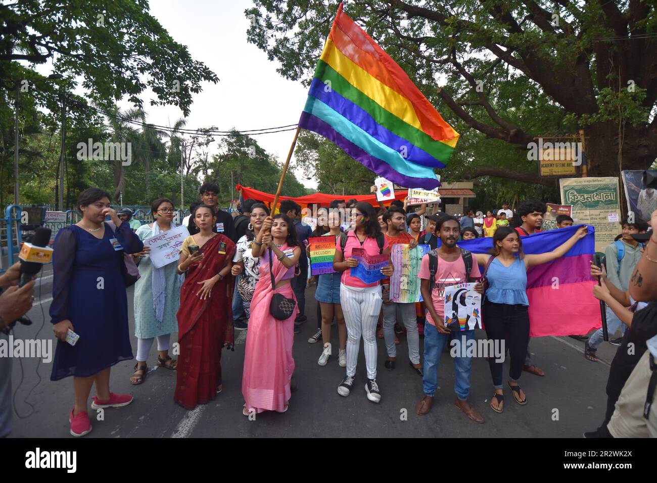 May 21, 2023, Kolkata, India: LGBTQ community take part during a rally ...