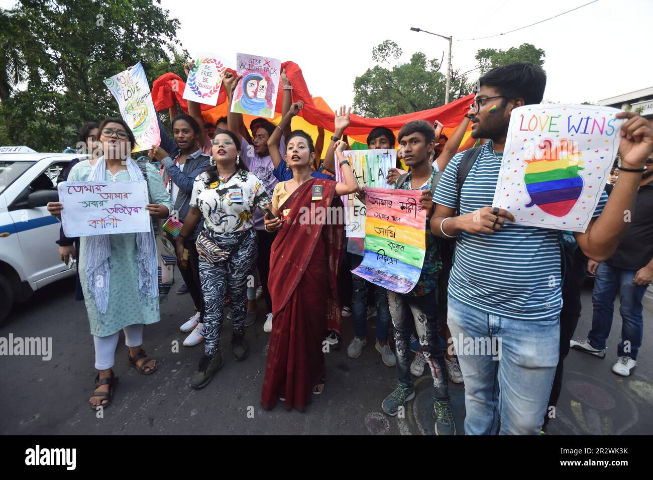 May 21, 2023, Kolkata, India: LGBTQ community take part during a rally ...