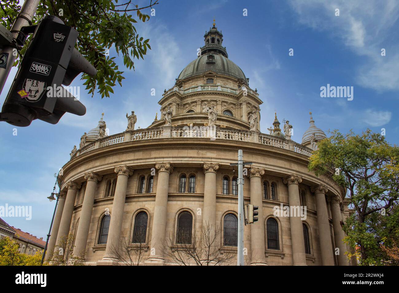 St. Stephen Basilica in Budapest, Hungary at sunny weather. Roman ...
