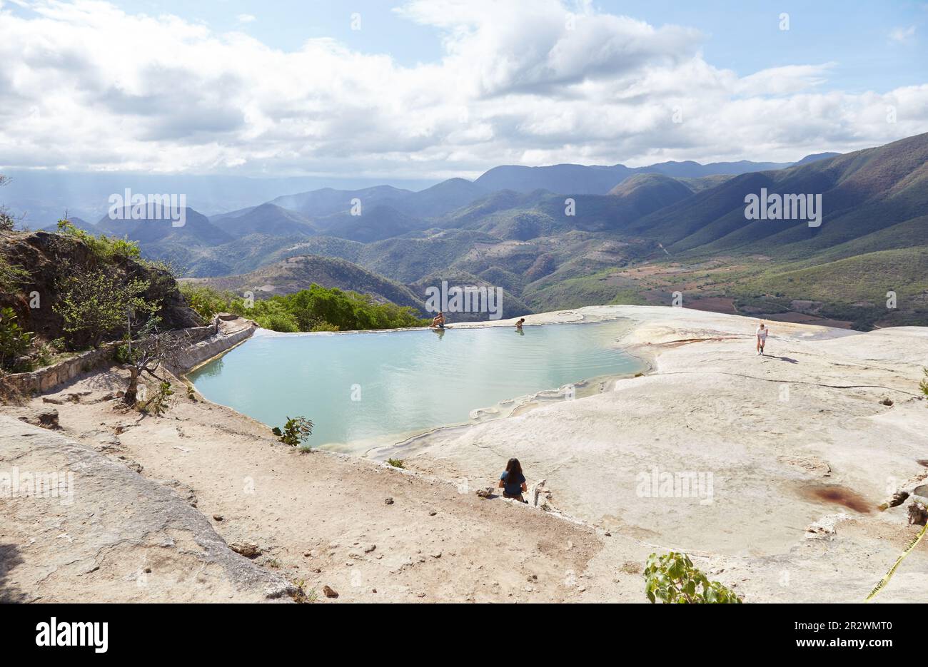 The unique frozen waterfalls and travertine pools of Hierve el Agua in ...
