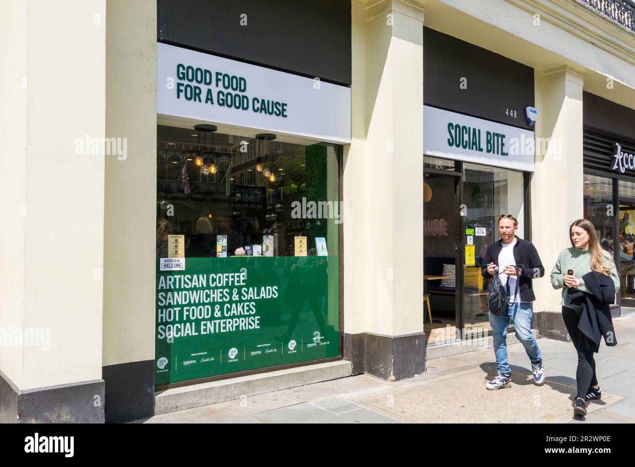 Social Bite coffee shop in The Strand, London Stock Photo - Alamy