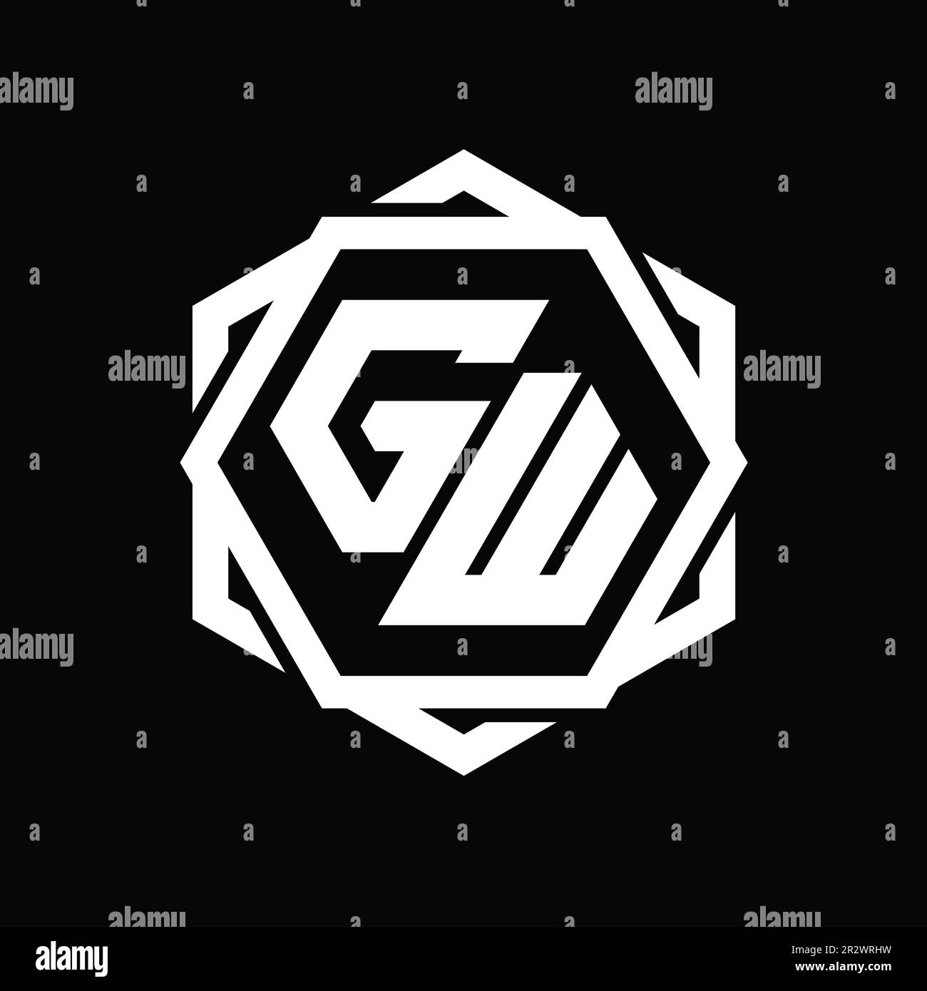 Gw modern logo hi-res stock photography and images - Alamy