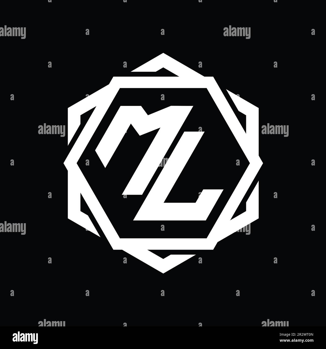 Ml modern logo hi-res stock photography and images - Alamy