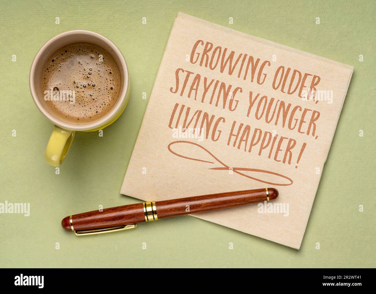 growing older, staying younger, living happier - inspirational note on ...