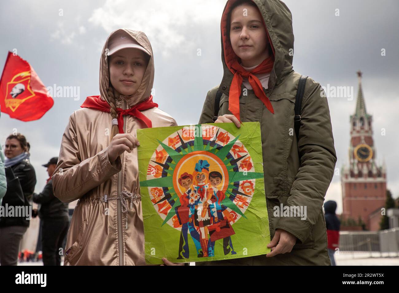 Moscow, Russia. 21st of May, 2023. Children attend the official ...