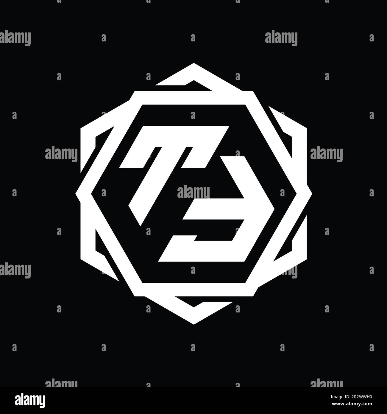 TF Logo monogram hexagon shape with geometric abstract isolated outline ... TF Logo monogram hexagon shape with geometric abstract isolated outline ...