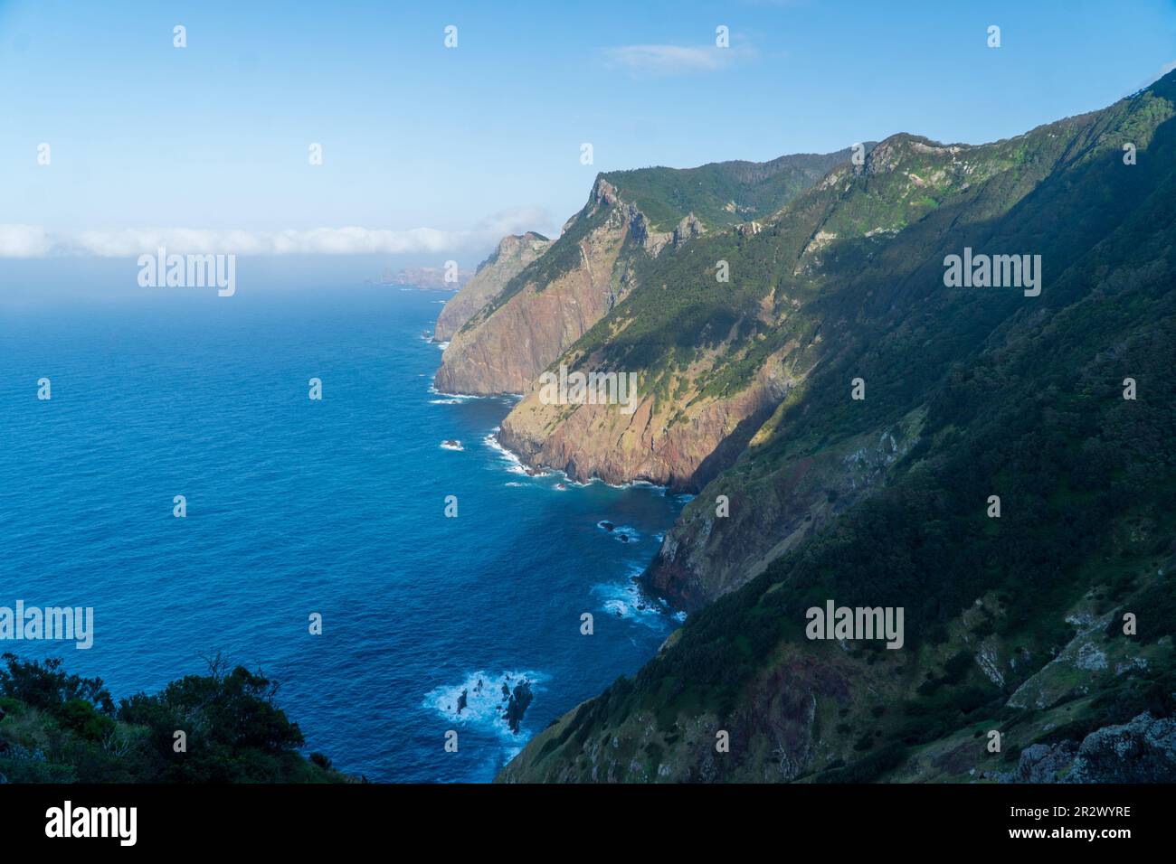 Madeira. Boca do Risco Aerial View. Steep Cliffs over the Atlantic ...