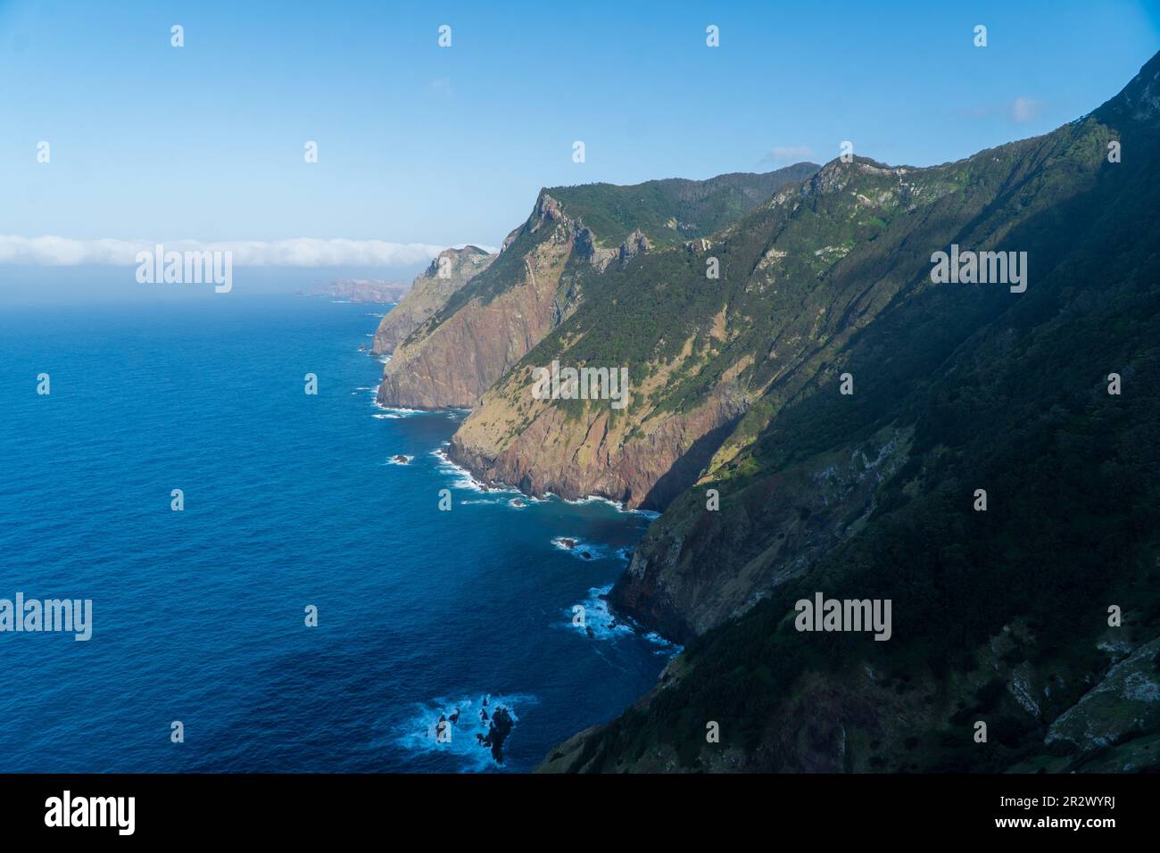 Madeira. Boca do Risco Aerial View. Steep Cliffs over the Atlantic ...