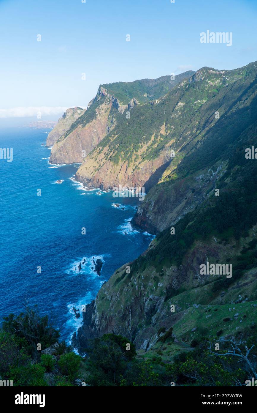 Madeira. Boca do Risco Aerial View. Steep Cliffs over the Atlantic ...