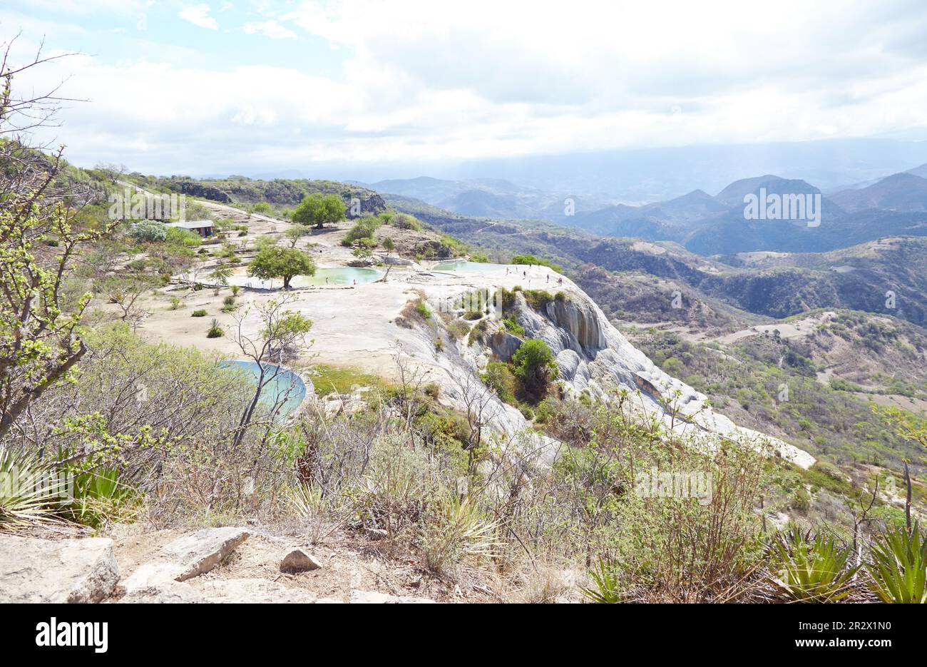 The unique frozen waterfalls and travertine pools of Hierve el Agua in ...