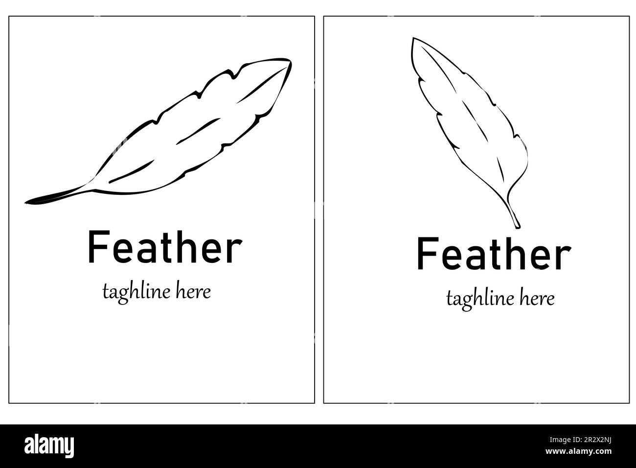 a set of vector templates logo feather Stock Vector Image & Art - Alamy
