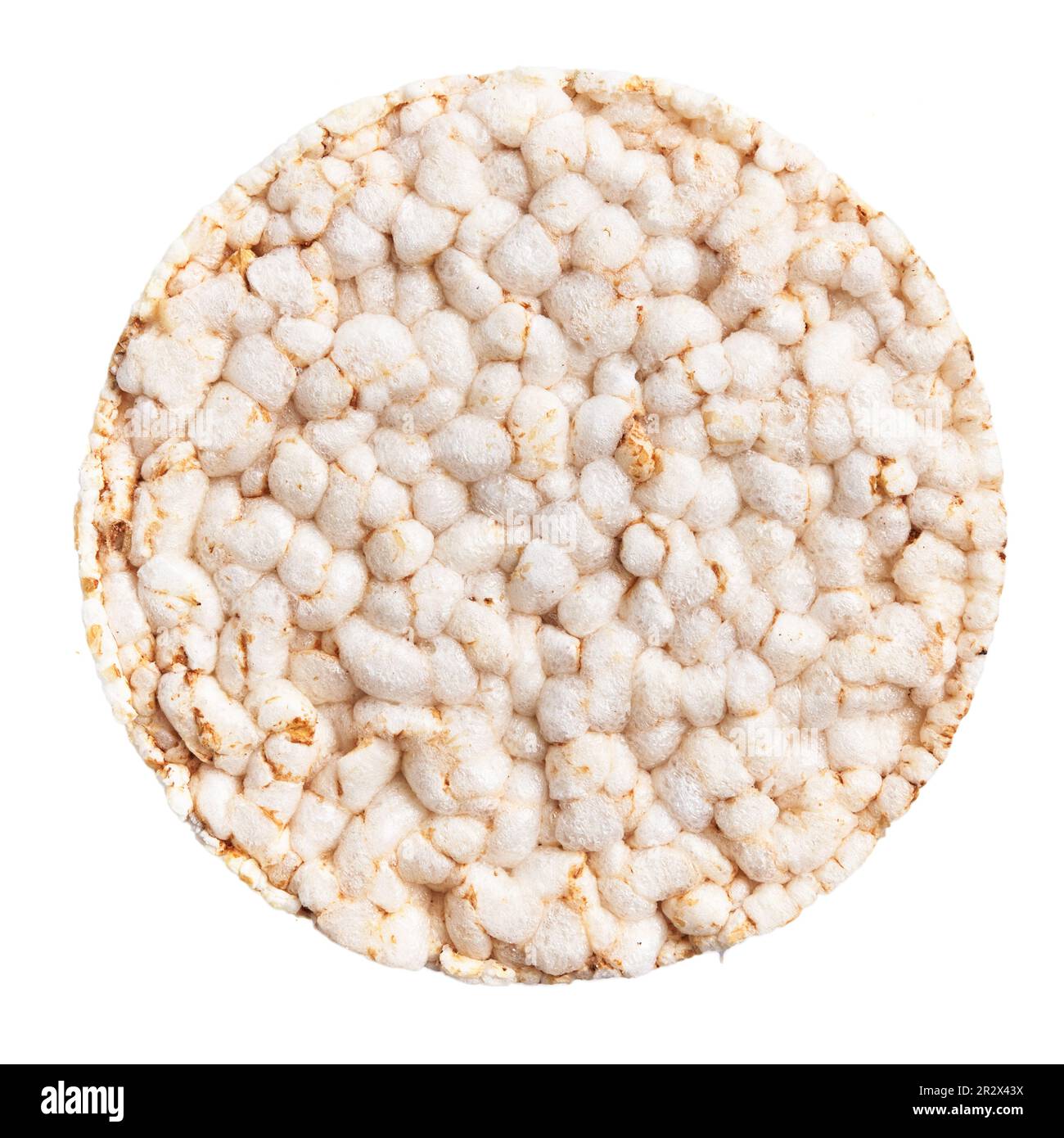 Delicious single rice cake over isolated white background Stock Photo ...