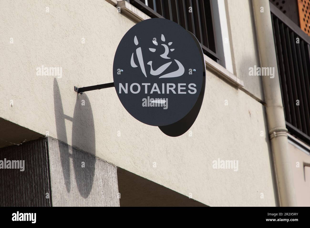 Bordeaux , Aquitaine France - 05 09 2023 : Notaires french brand sign ...