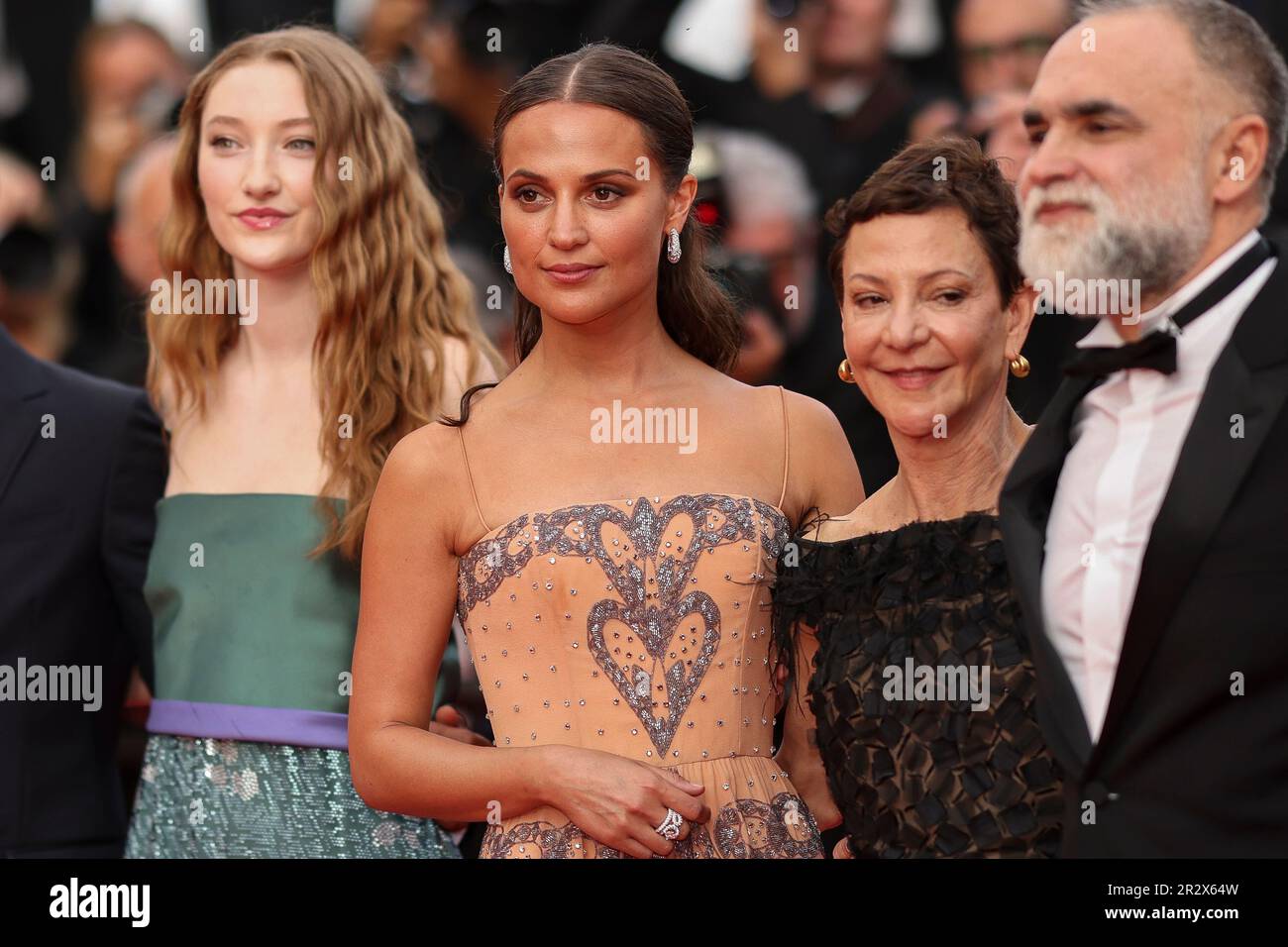 Junia Rees, from left, Alicia Vikander, producer Gabrielle Tana and ...