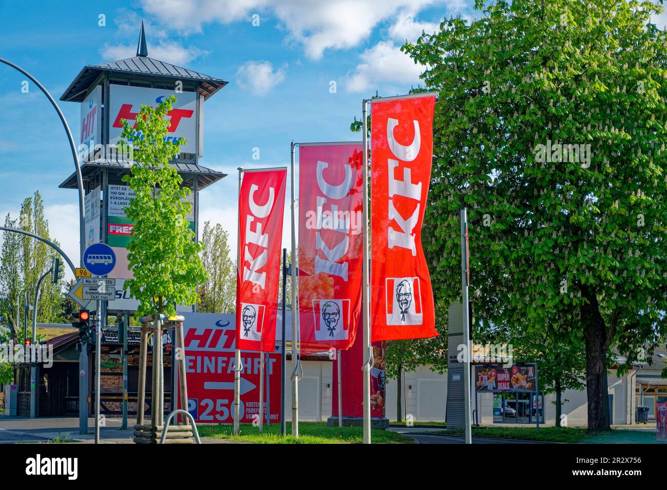Berlin, Germany - May 7, 2023: Street advertising at a KFC store in ...