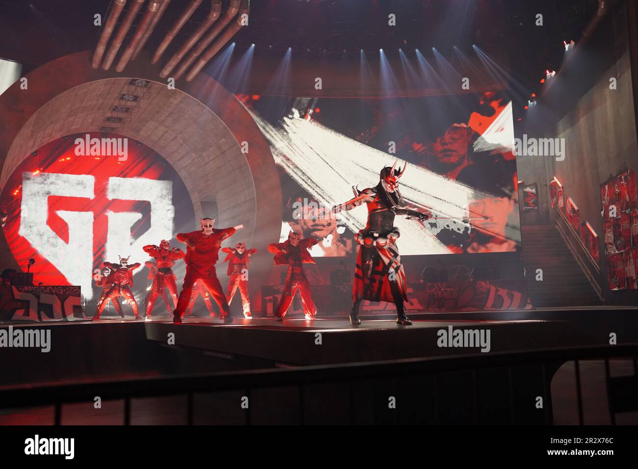 London, UK. 21st May, 2023. On the stage of London's Copper Box Arena ...