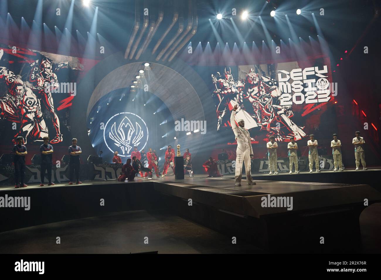 London, UK. 21st May, 2023. Rapper Che Lingo performs the song "Rules ...