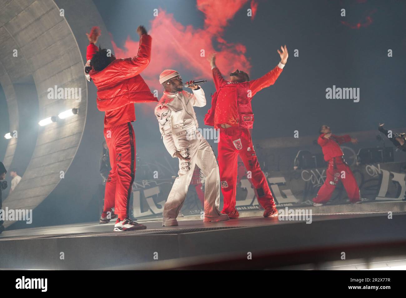 London, UK. 21st May, 2023. Rapper Che Lingo performs the song "Rules ...