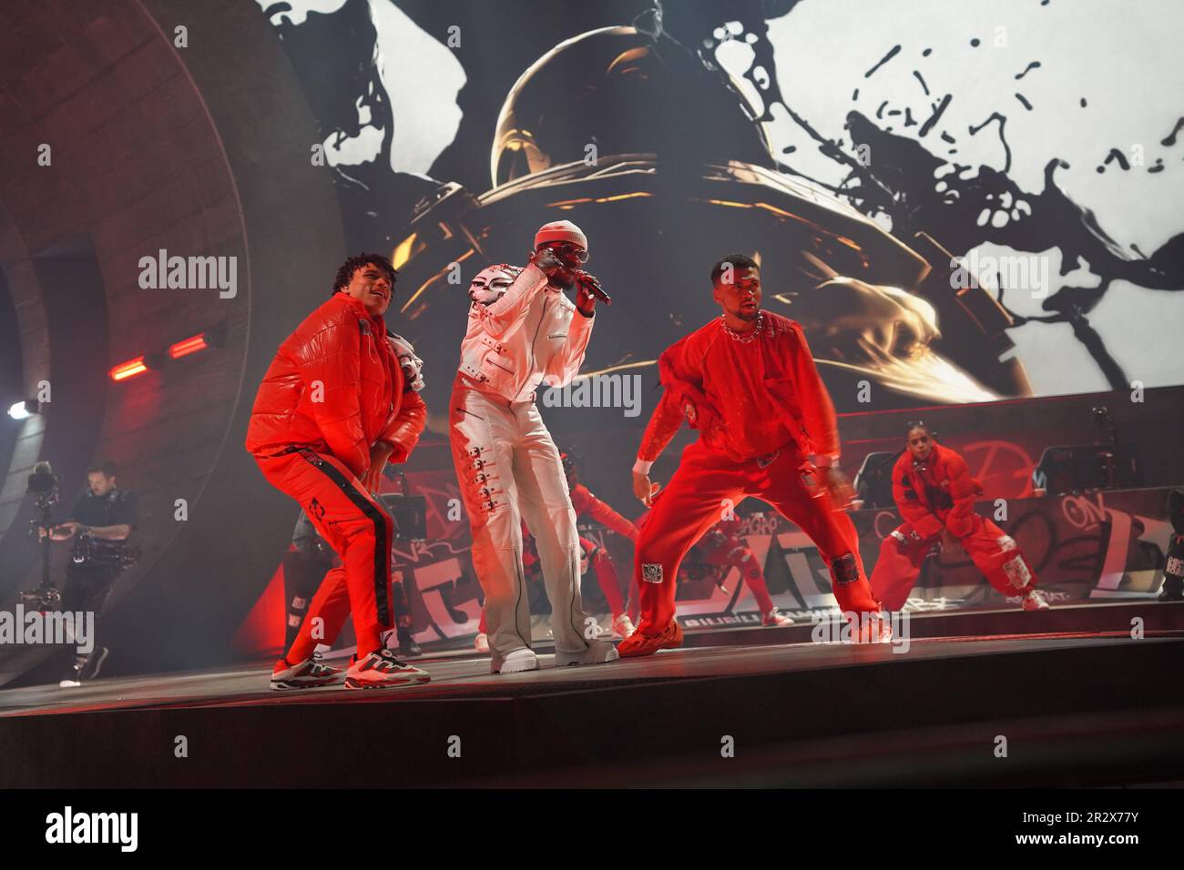 London, UK. 21st May, 2023. On stage at London's Copper Box Arena ...