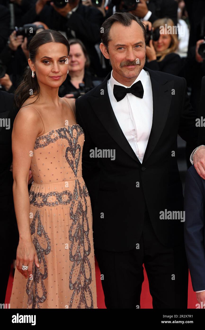 Alicia Vikander and Jude Law attending the Firebrand premiere, during ...