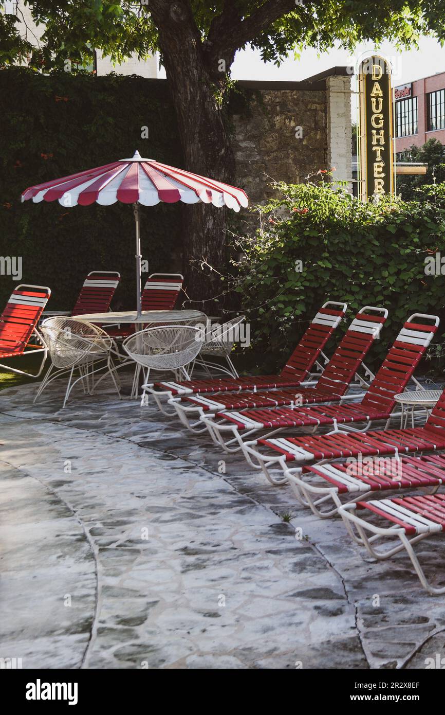 Retro Motel Pool Stock Photo - Alamy