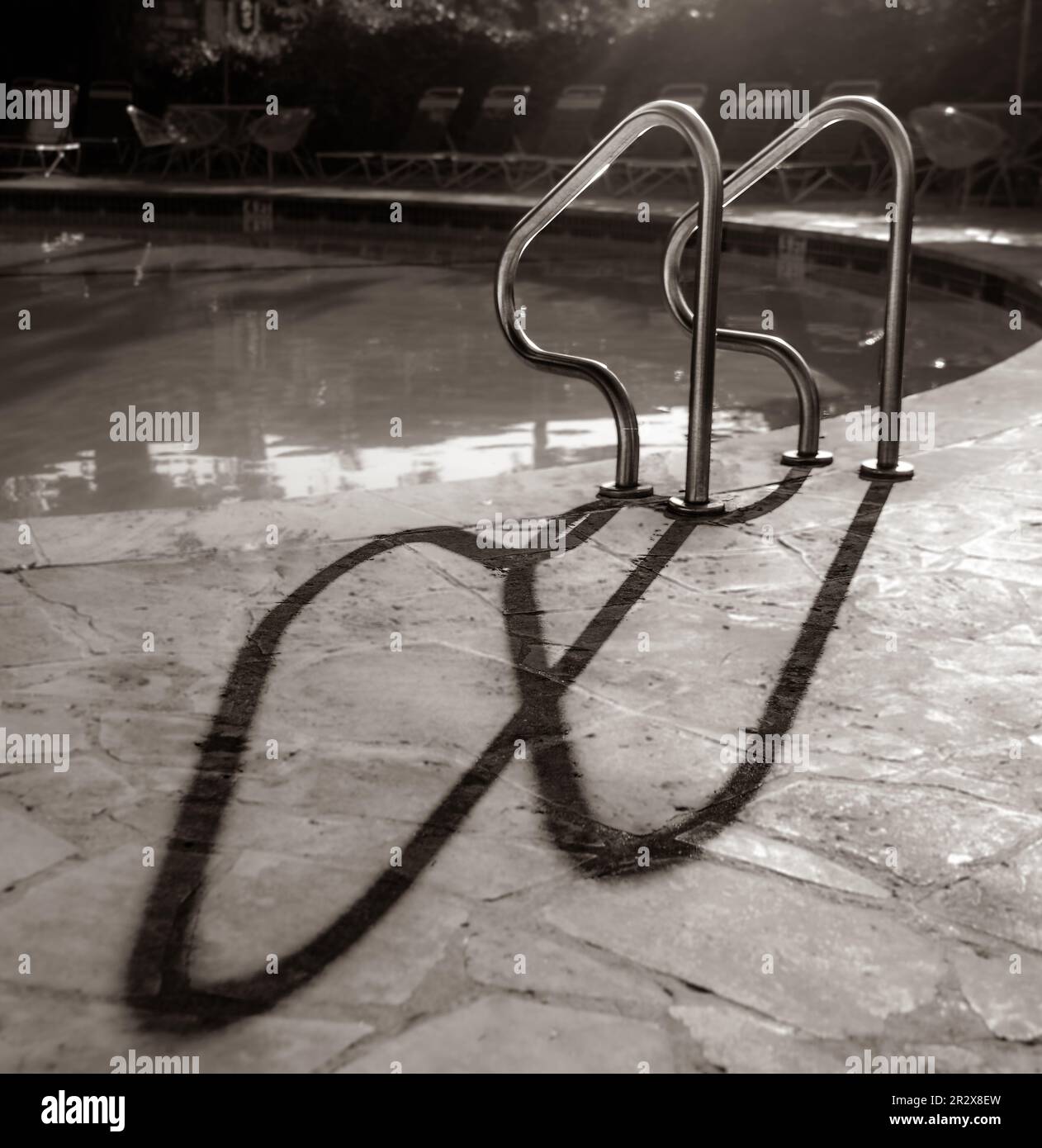 Retro Motel Pool Stock Photo - Alamy