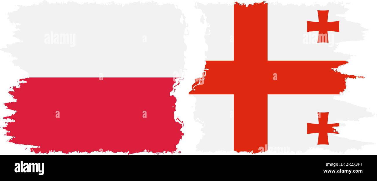Georgia poland flag hi-res stock photography and images - Alamy