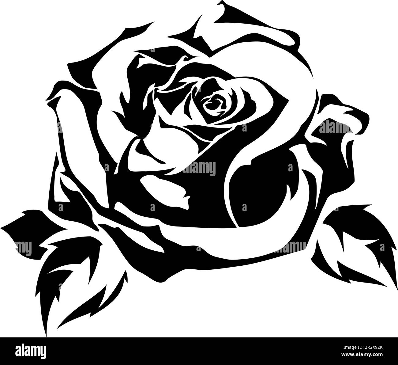 Rose Silhouette Tattoo