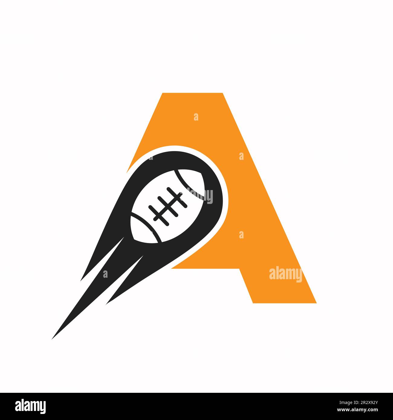 Initial Letter A Rugby Logo, American Football Symbol Combine With ...